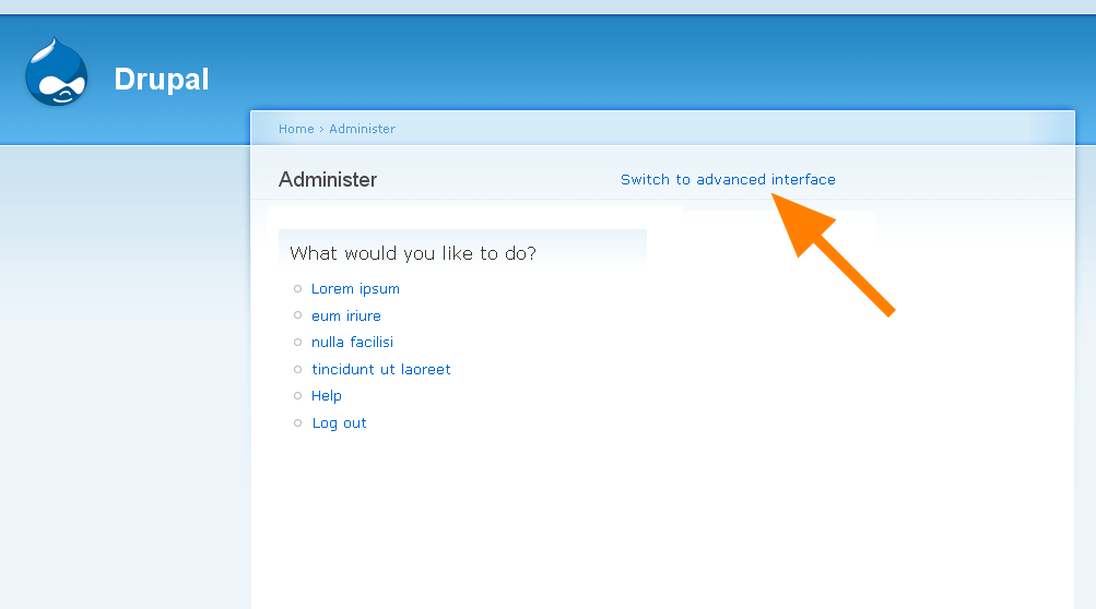 Dual Interface for Drupal 7 Administration Page [#305292] | Drupal.org